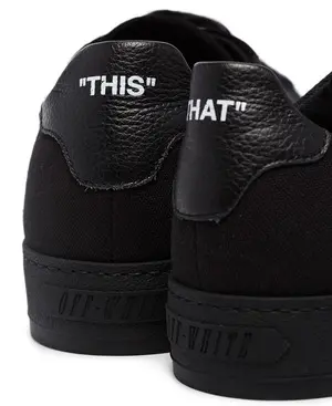 Off-White Logo Low-top Casual Sneakers - Black