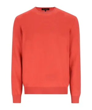 Loro Piana Crew Neck Long Sleeve Sweater - Red
