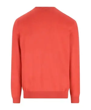 Loro Piana Crew Neck Long Sleeve Sweater - Red