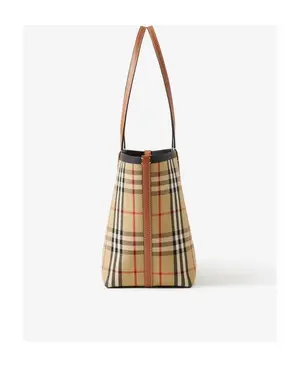 Burberry Checked Small Tote Bag