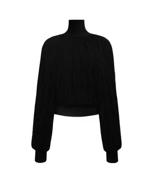 Alaïa High-neck Knitted Sweater With Cut-out Details
