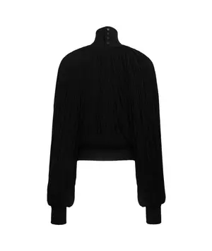 Alaïa High-neck Knitted Sweater With Cut-out Details