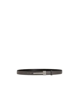 Dolce & Gabbana Logo Engraved Belt - Grey