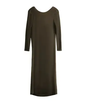 UMA WANG Long Sleeve Maxi Dress - Black