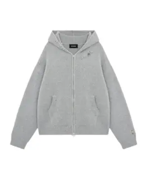 We11Done Oversized Wool Blend Knit Hooded Sweatshirt