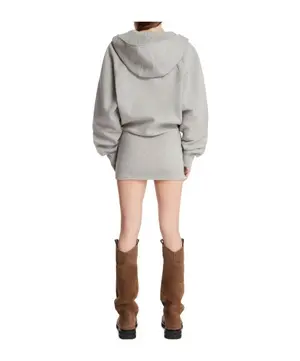 Attico The Drawstring Mini Dress By - Gray