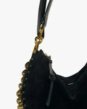 Isabel Marant Étoile Oskan Soft Zipped Bag With Medallions - Black
