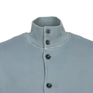 C.P. COMPANY Logo Embroidered Jacket With Stand Collar - Gray