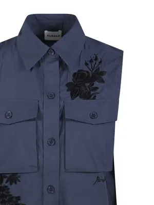 P.a.r.o.s.h Sleeveless Embroidered Shirt - Blue