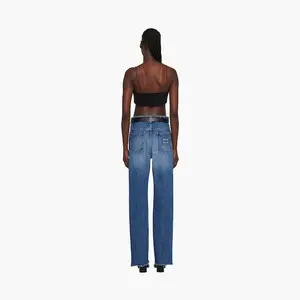 Miu Miu Five-pocket Denim Jeans With Embroidered Logo Detail - Blue