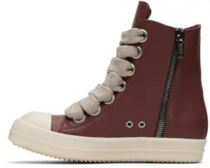 Rick Owens Lace-up High-top Sneakers - Red