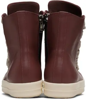 Rick Owens Lace-up High-top Sneakers - Red