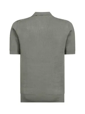 Brunello Cucinelli Fine-knitted Ribbed Polo Shirt