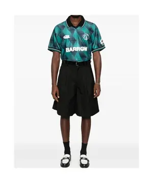 BARROW Geometric Pattern Polo Shirt - Blue