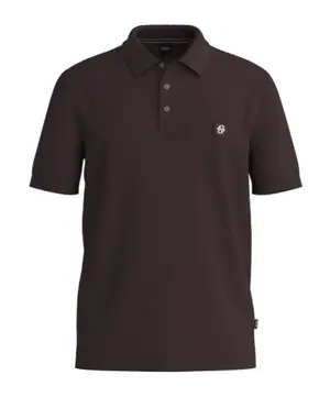 Hugo Boss Logo-patch Polo Shirt - Black