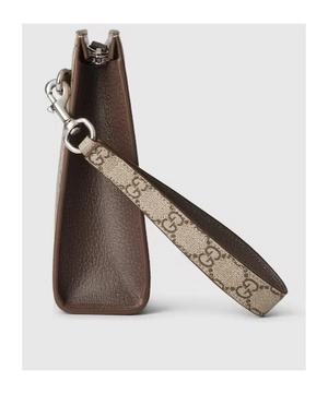 Gucci Monogrammed Canvas Clutch With Detachable Wristband