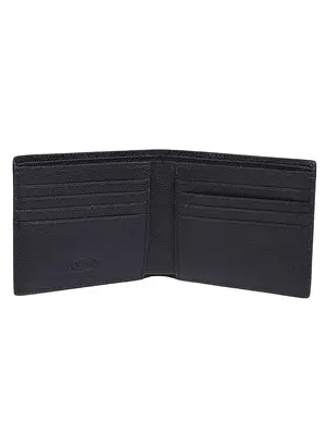 TOD'S Logo-plaque Bi-fold Wallet - Black