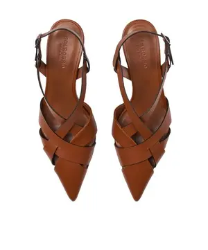 SCAROSSO Clio Slingback Pumps - Tan