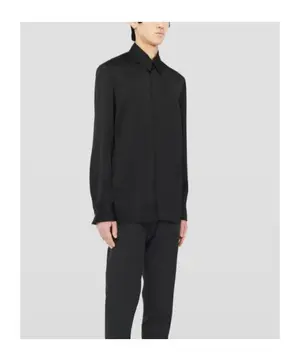 JIL SANDER Buttoned Straight Hem Shirt - Black