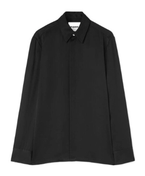 JIL SANDER Buttoned Straight Hem Shirt - Black