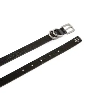 Pinko Logo Buckle Leather Belt