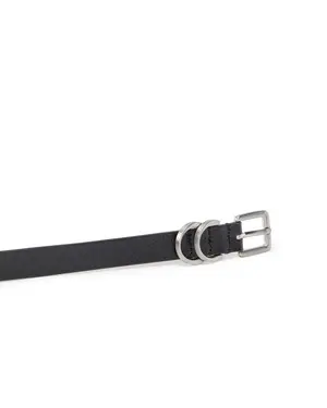 Pinko Logo Buckle Leather Belt