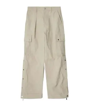 Burberry Wide Leg Cargo Pants - Plaster White