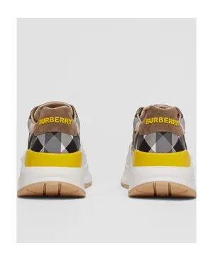 Burberry Checked Panel Sneakers