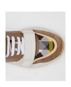 Burberry Checked Panel Sneakers