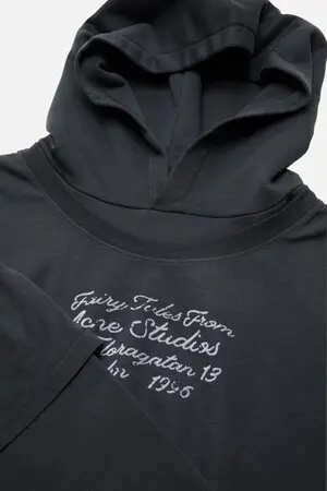 Acne Studios Layered Long-sleeve Hooded Sweatshirt - Black