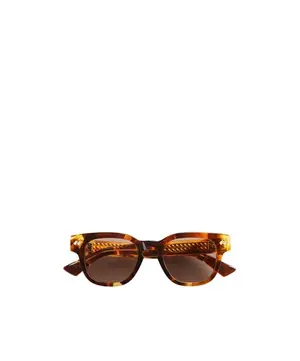 Bottega Veneta Square Frame Sunglasses - Havana/brown