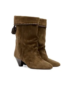 Isabel Marant Étoile Dalby Tassel Detailed Boots - Bronze