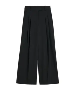 BY MALENE BIRGER Cymbaria High Waist Wide Leg Trousers - Black