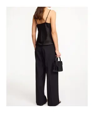 BY MALENE BIRGER Cymbaria High Waist Wide Leg Trousers - Black
