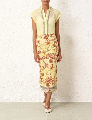 Zimmermann Diamante Embellished Semi-sheer Shirt