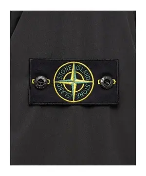 Stone Island Long-sleeved Casual Jacket With Hood And Zipper Closure - Black