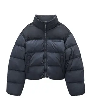 Alexander Wang Cropped Puffer Jacket - Black