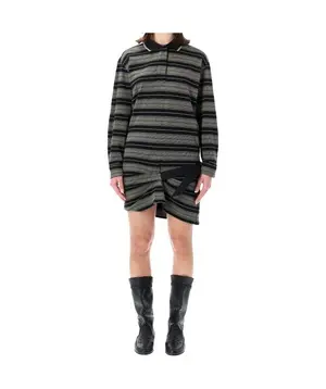 Isabel Marant Étoile Isea Striped Polo Mini Dress