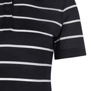 Max Mara Bellico Striped Short-sleeved Polo Shirt - Black