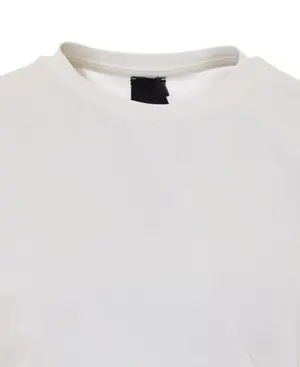 Pinko Ruched Detail T-shirt With Gold Appliqu - White