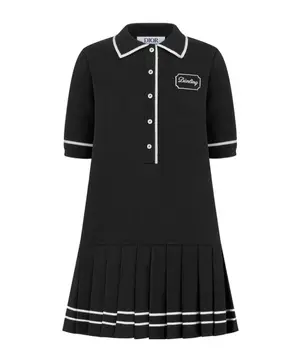 Dior Pleated Dress With Embroidery