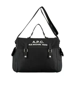 A.p.c. Recuperation Foldover Messenger Bag - Black