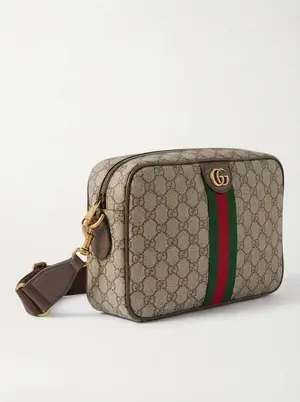 Gucci Ophidia Medium Crossbody Bag - Beige And Dark Brown
