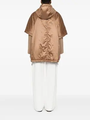 Max Mara Greenci Zip-up Padded Cape - Brown