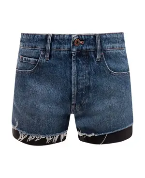 Miu Miu Logo Denim Shorts