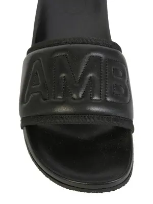 AMBUSH Logo Flip Flops - Black
