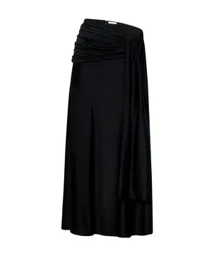 Rabanne Gathered Detailed Midi Skirt