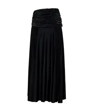 Rabanne Gathered Detailed Midi Skirt