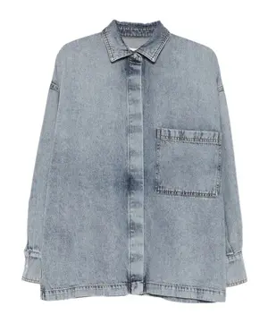 DARKPARK Jenny Denim Boxy Shirt - Gray