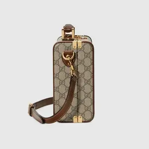 Gucci Monogrammed "fake/not" Print Shoulder Bag